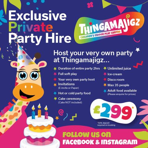 Thingamajigz – Parties | Thingamajigz Play Centre Blackpool